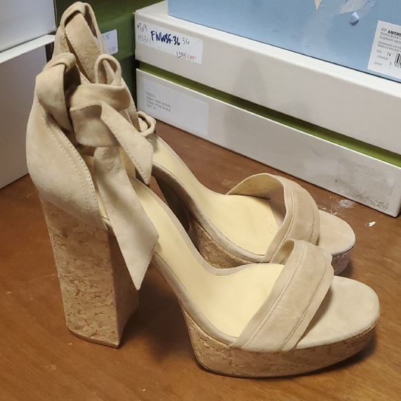 Alexandre Birman | Shoes | Elegant Nude Suede Platform Heels | Poshmark